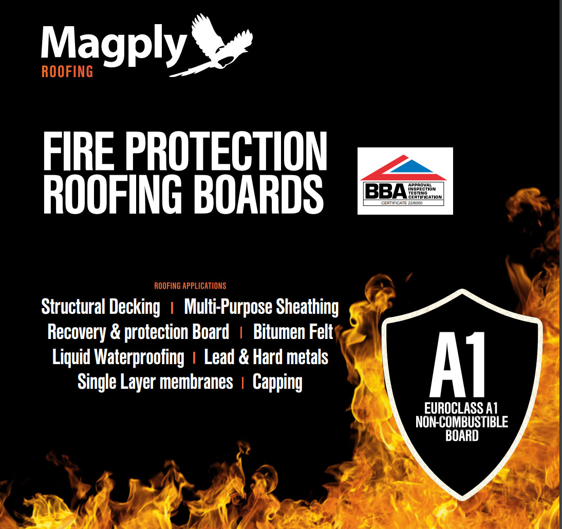 Magply - FIRE PROTECTION ROOFING BOARDS - Archetech