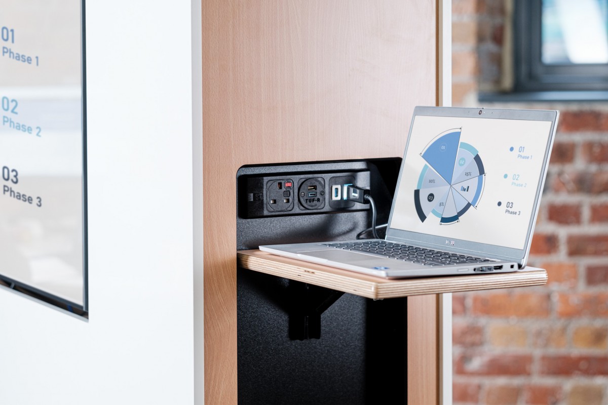 ThinkingWall mobile Divider with TV shelf for laptop – Archetech